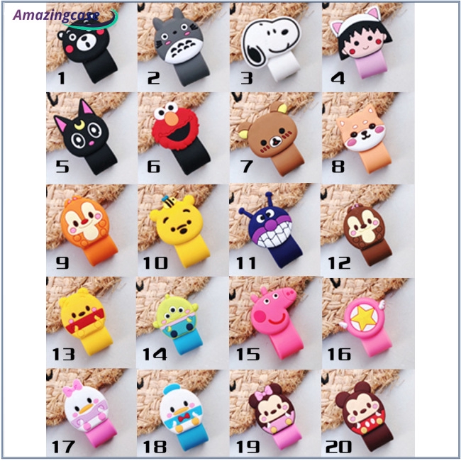 Cute Cartoon Mini Portable Silica Gel Cable Winder Earphone Buckle ...