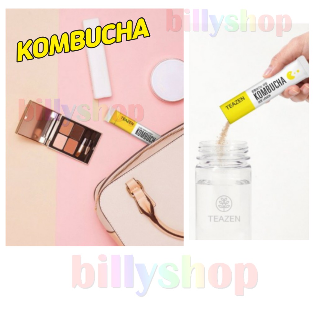 [TEAZEN] [BTS] Korean Trendy Drink Kombucha Lemon 30ea + Water Bottle ...
