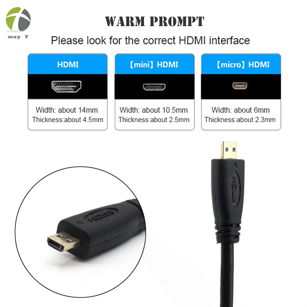 HDMI to Micro HDMI Cable Line Vedio Audio 1080P For Amazon Kindle Fire ...