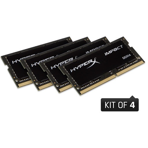 Kingston HyperX Impact HX424S15IBK4 64 64GB 4x 16GB RAM Kit 2400MHz DDR4 CL15 SODIMM - hpbyiqink ...