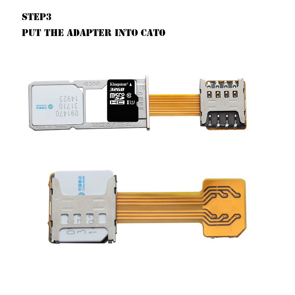universal diy android micro sd extender นาโน cato ไฮบริดซิมการ์ดอะแดปเต ...