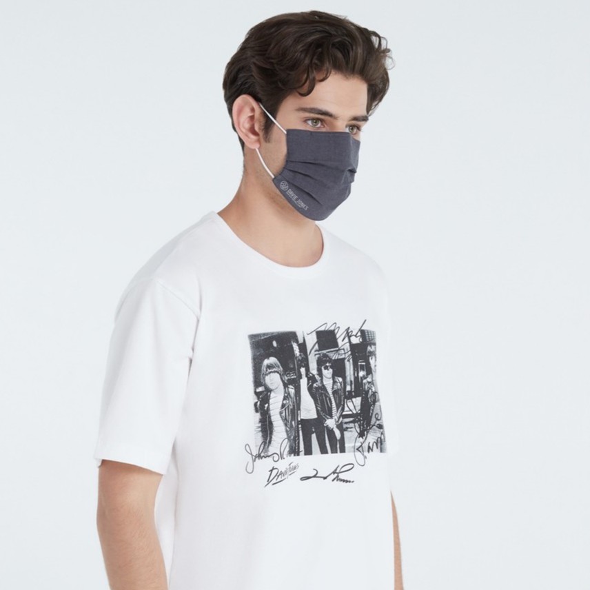 DAVIE JONES หน้ากากผ้า (3 ชิ้น) มี 2 ทรง น้ำกลิ้งได้ มีแถบลวดพลาสติกขอบ ...