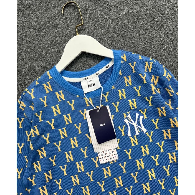 MLB ️️ NY monogram Sweater เสื้อแขนยาว สเวตเตอร์ ผ้าWaffle ใส่แล้วไม่ ...