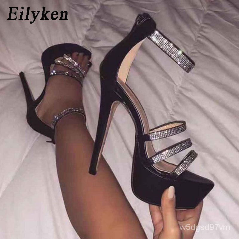 Eilyken Summer Fashion Crystal Gladiator Women39s Night Club Sandals Super High Heels Sexy ...