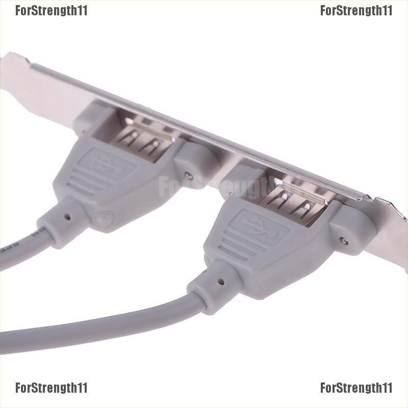 FOR1Pc 2 Port USB2.0 Rear Panel Expansion Bracket to Motherboard USB ...