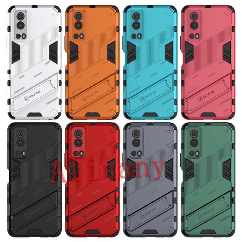 เคส Vivo Y72 5G Case Shockproof พลาสติกแบบแข็ง Armor Stand Phone Casing ...