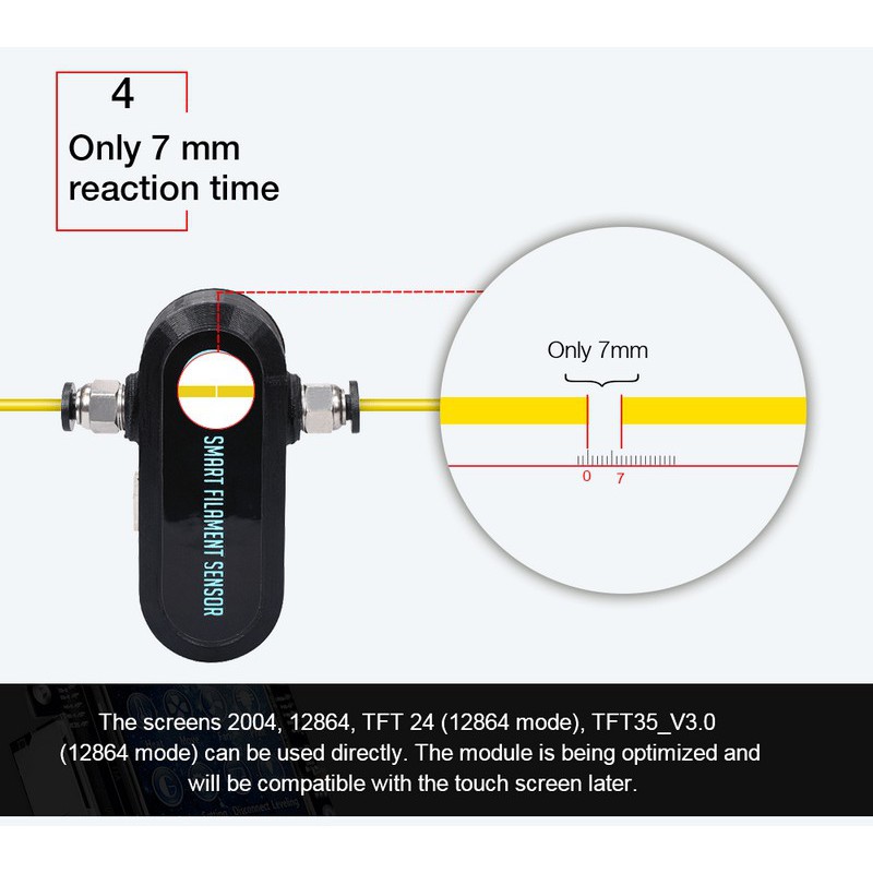 BIGTREETECH Smart Filament Sensor Filament Break Detection Module 1.75MM Filament Extruder For ...