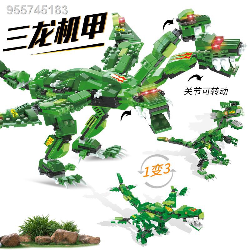 ของเล่น Baiqi Dinosaur Building Blocks World Set Tyrannosaurus Capsule ...