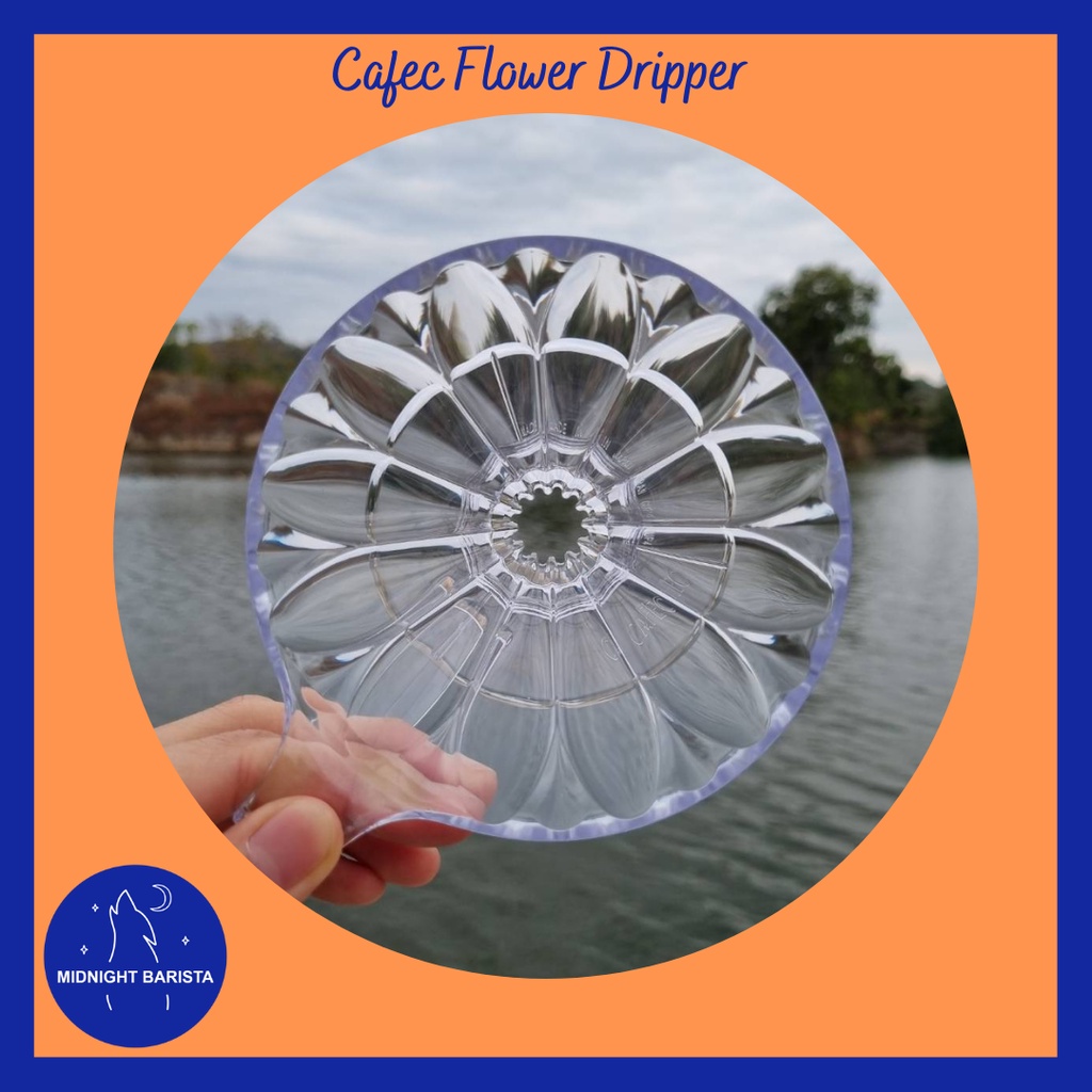 CAFEC Flower Dripper ที่ดริปกาแฟ ดริปเปอร์ ทรงดอกไม้ มีช้อนตวงในกล่อง ...