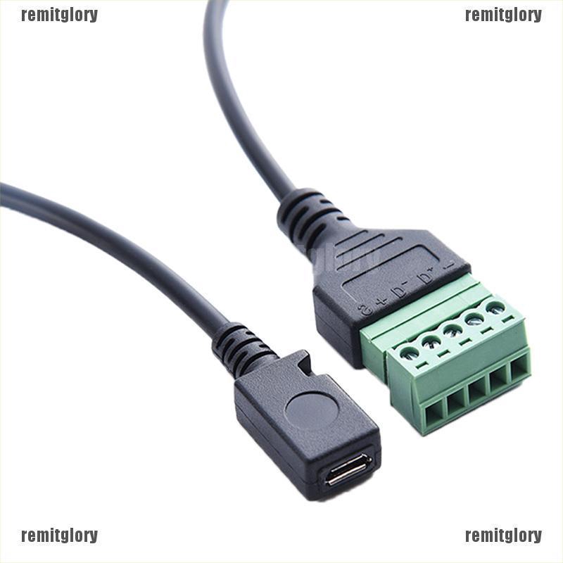( Rem ) Micro Usb Female To 5 Pin สกรูเชื่อมต่อพร้อมปลอกปลั๊ก Ada ...