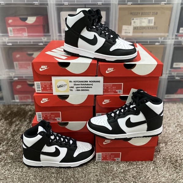 (สินค้าพร้อมส่ง ของแท้100) NIKE DUNK HIGH (W) BLACK WHITE (PANDA ...