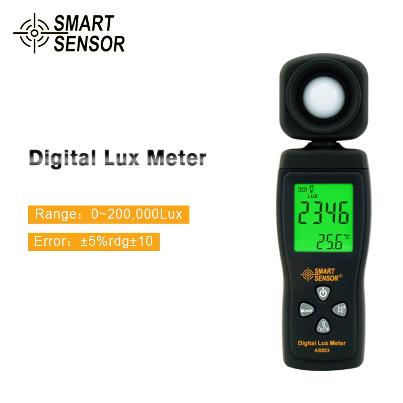 SMART SENSOR AS803 Mini Digital Lux Meter 0-200000 Lux - kkmoon.th ...