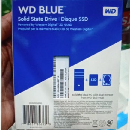 WD BLUE western digital SSD INTERNAL SATA III NAND 3D 2.5 250 GB - e471m1lnoq - ThaiPick