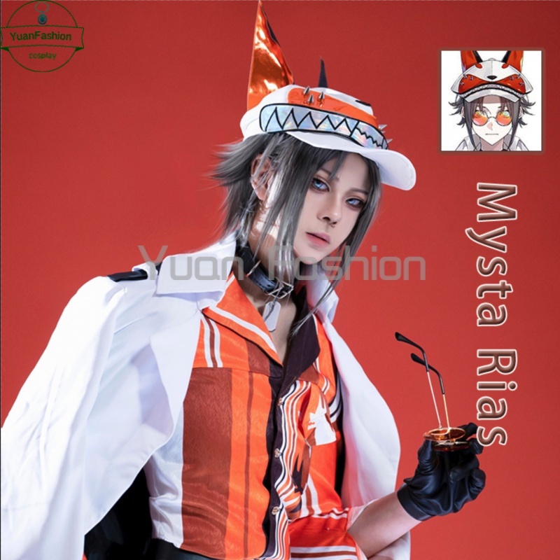 คลังสินค้าพร้อม NIJISANJI Vtuber Luxiem Mysta Rias Fox Dog cos Set ...
