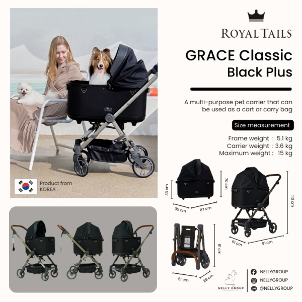 ROYAL TAILS GRACE CLASSIC Pet Stroller - รถเข็นสำหรับสัตว์เลี้ยง ...