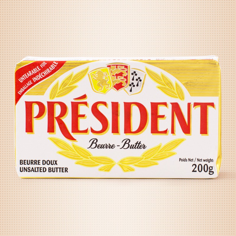 Imported Fermented President Light Butter 200g * 3 Animal Butter Baking ...