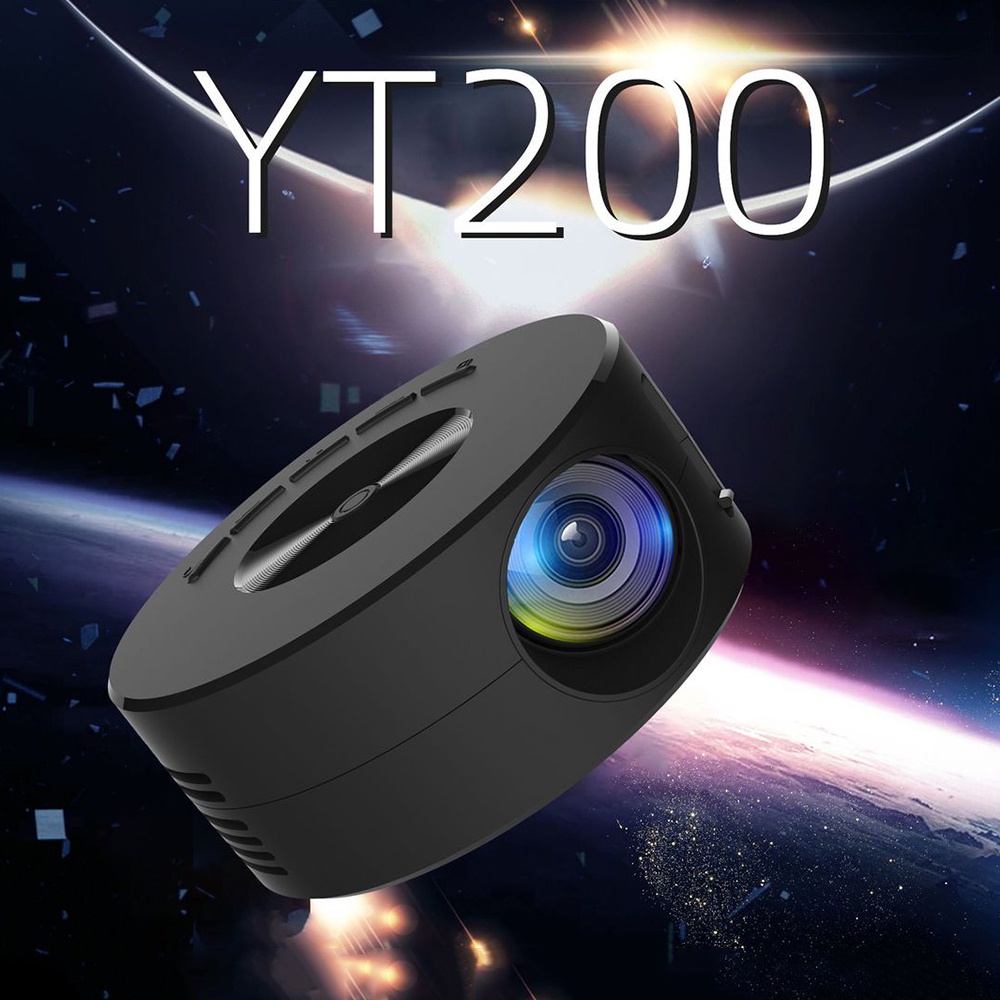 YT200 Home Projector Micro Portable Mini Small Children Mobile Phone ...