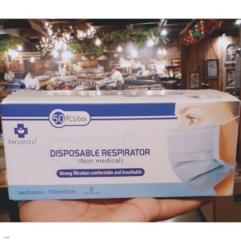 SHUDOU (พร้อมส่ง) หน้ากากอนามัย 50pcs High Qualilty Face Mask ...