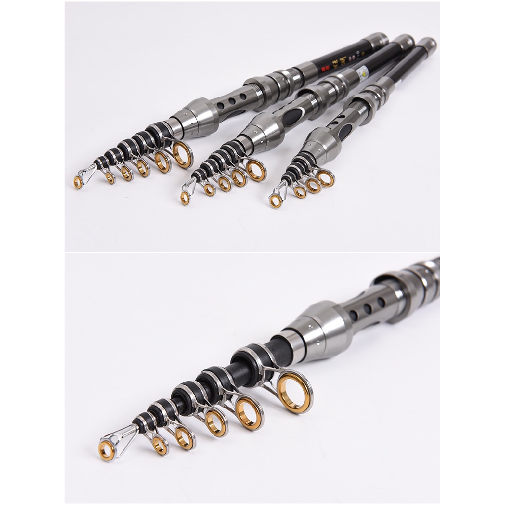 1.5M-2.1M Carbon Fiber Portable Telescopic Fishing Rod Spinning Fishing ...