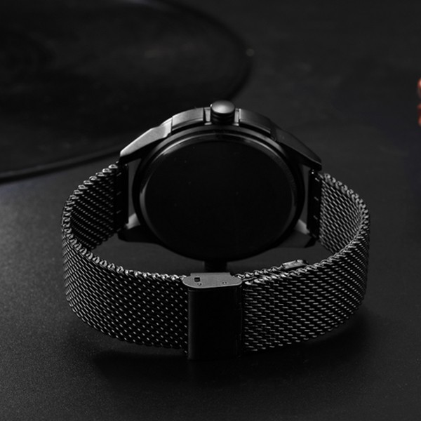 Bagari นาฬิกาข้อมือสำหรับผู้ชายสีดำมีไฟส่องสว่าง - selinevameiy.th ...