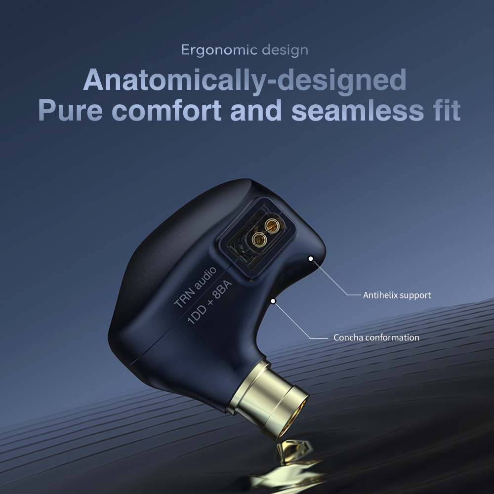 TRN VX Pro 8BA1DD Hybrid Metal In Ear Earphones IEM HIFI DJ Monitor ...