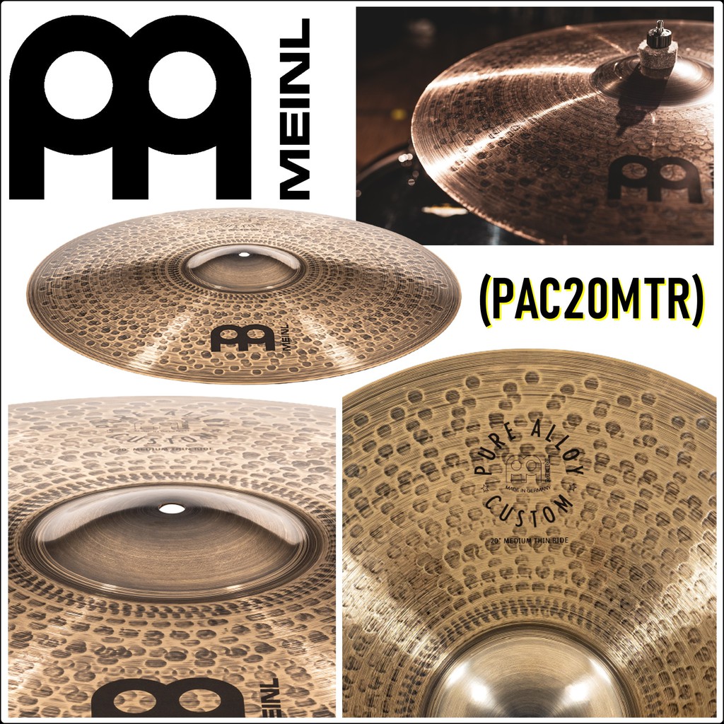 ฉาบ MEINL series Pure Alloy Custom ขนาด Medium Thin Ride - ขนาด 20 ...