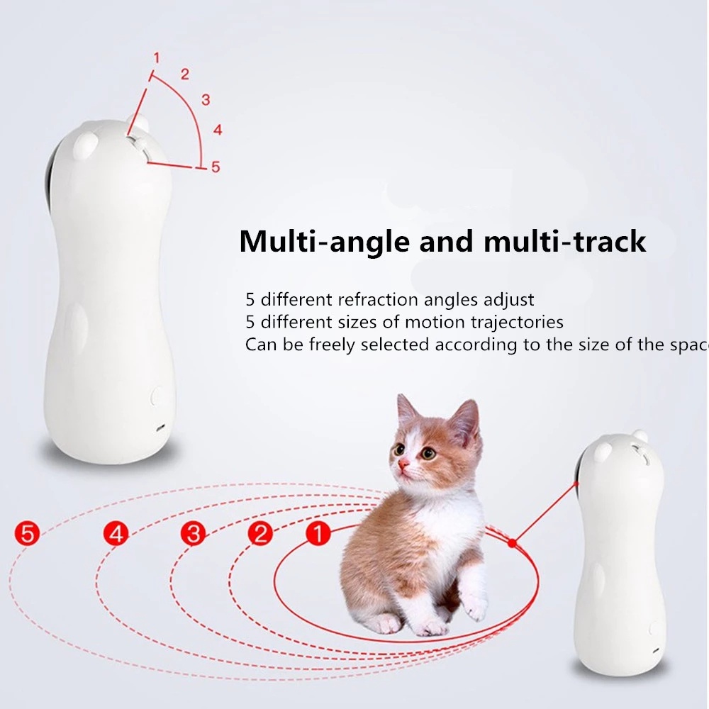 Automatic Cat Toys Pet Laser Machine Interactive Smart Teaser Moving ...