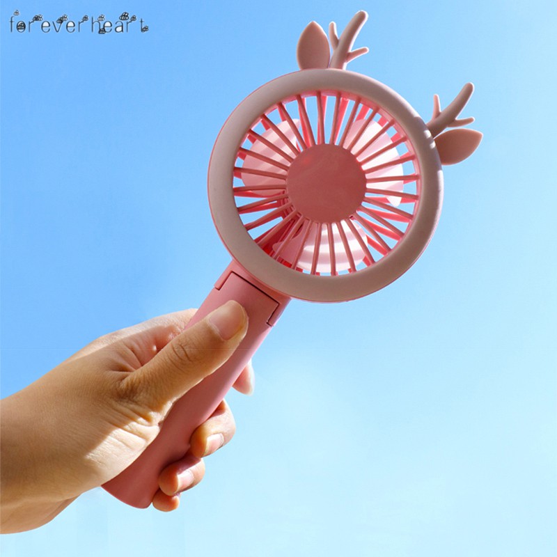 Mini USB Fan Portable Rechargeable Small Travel Home School Electric ...