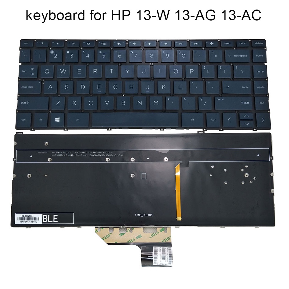 แป้นพิมพ์คอมพิวเตอร์ Us Backlit Keyboard For Hp Spectre X360 13-ap 13t ...