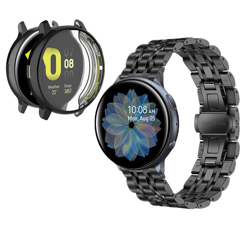 Stainless Steel Strap For Samsung Galaxy Watch Active 2 44mm 40mm Band ...