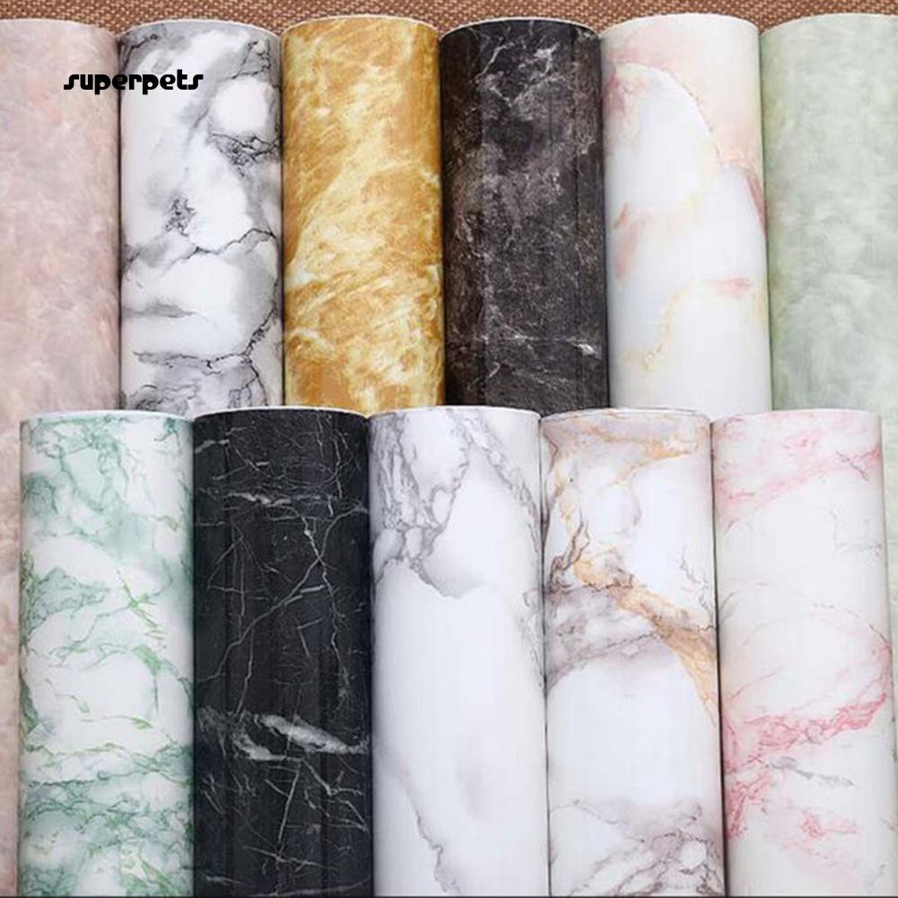 SuperModern Marble Effect Self Adhesive Wallpaper PVC Art Sticker Decal ...