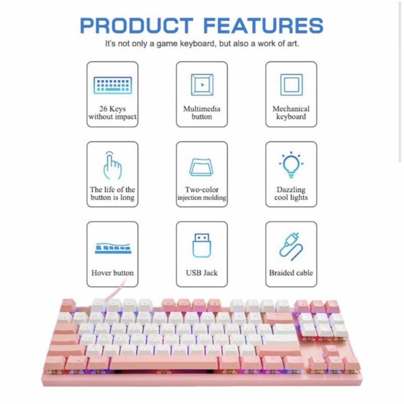 ↂ∋พร้อมส่งOKER K82 TKL Mechanical Gaming Keyboard คีย์บอร์ดเกมมิ่งแมคาน ...