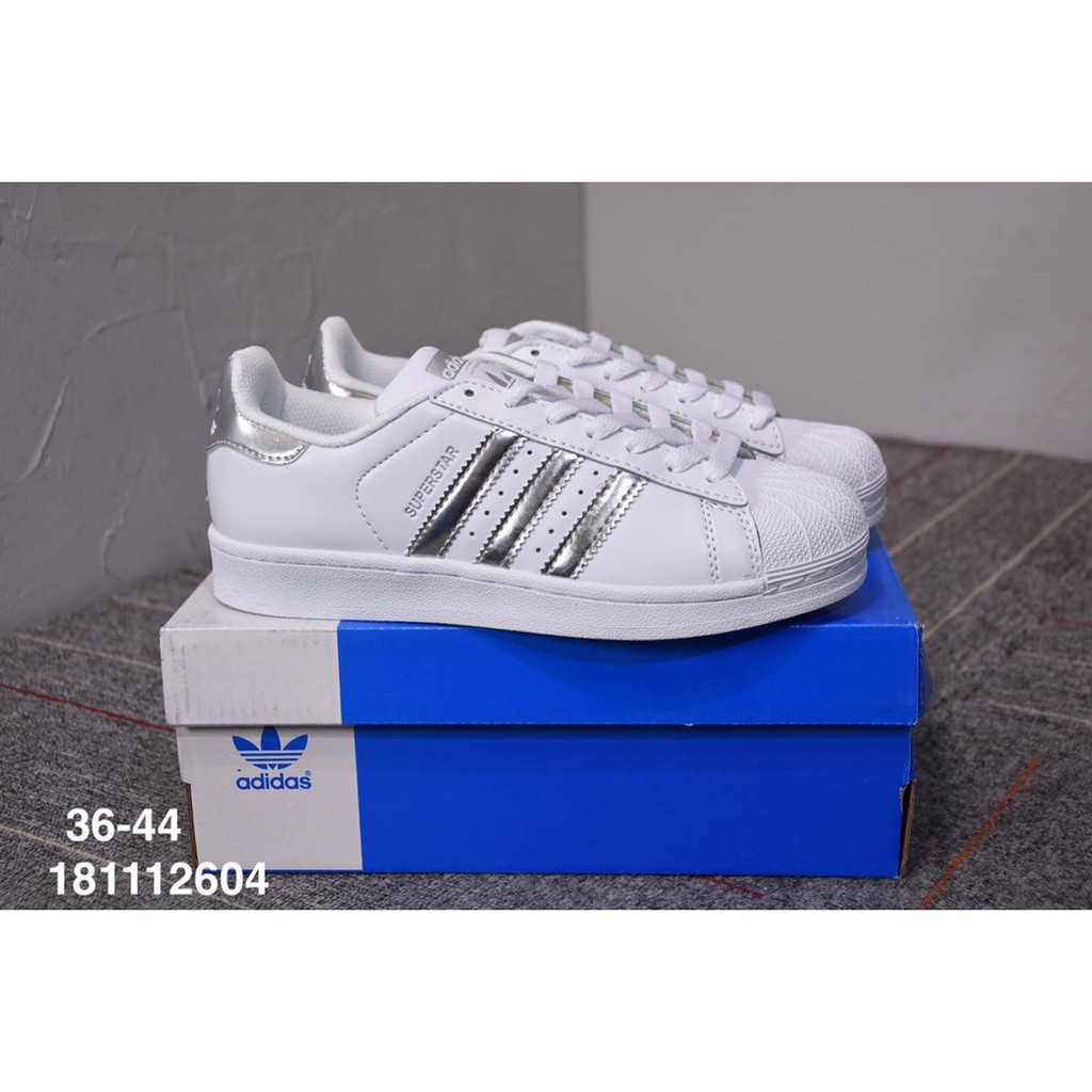 Adidas SUPERSTAR Adidas Clover Shell Head สีเงินสีขาว - alexliu.th ...