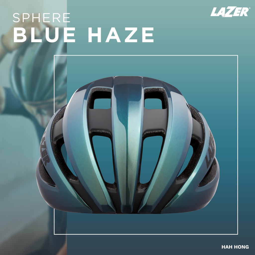หมวกจักรยาน LAZER SPHERE BLUE HAZE | Shopee Thailand