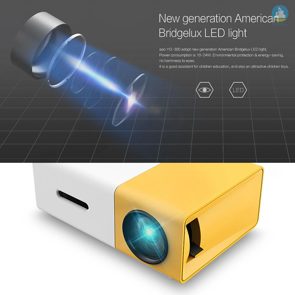 NEW FW1S YG300 LED Projector 1080P Projection Machine with USB HD AV TF ...