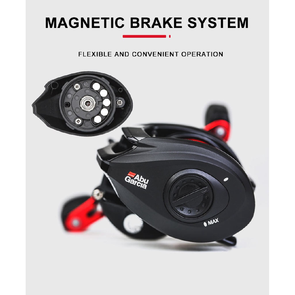 Abu Garcia BLACK MAX3 BMAX3 Baitcasting Fishing Reels 4+1BB Gear Ratio 6.4:1 Max Drag 8kg Reel ...