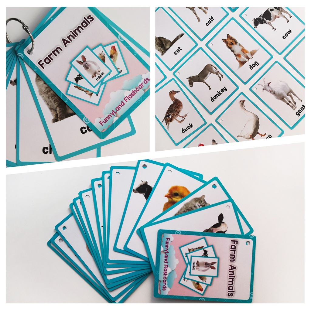 บัตรการศึกษาต้นKids Montessori Educativos Fun English Word Pocket Flash ...