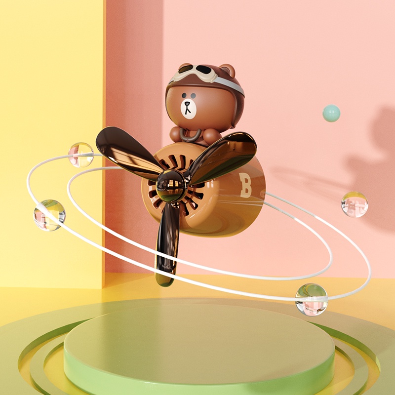 【V.S】LINE Friends ของแท้ น้ําหอมปรับอากาศ กลิ่นบราวน์โคนี่ แซลลี่ ลิตเ ...