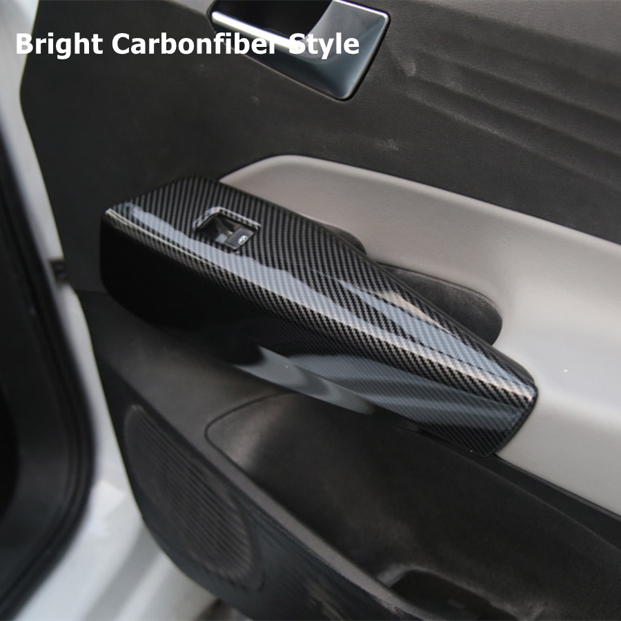For VW ID.4 ID.3 2022 2021 ABS Carbon Fiber Style Door Handle Armrest ...