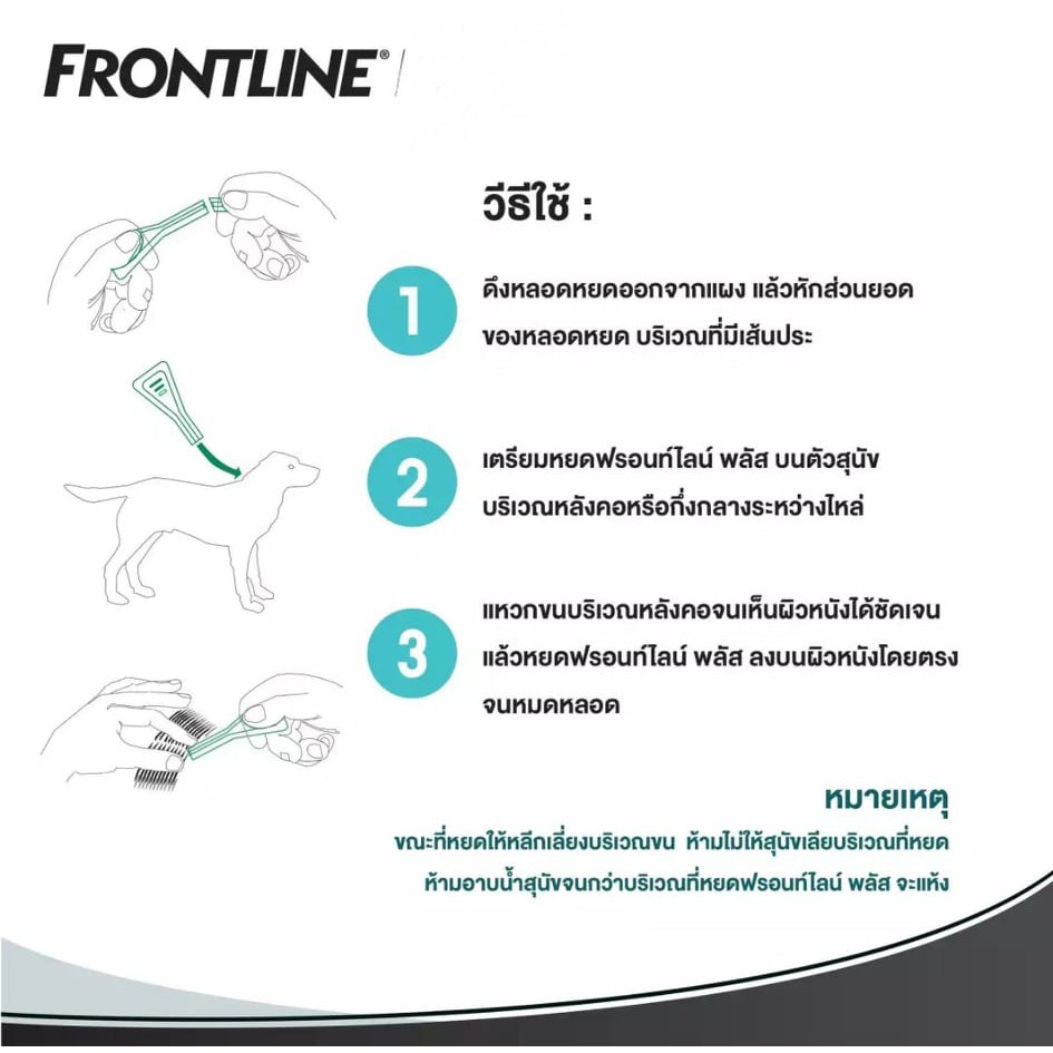 Frontline plus หยดกำจัดเห็บหมัด สำหรับสุนัขพันธุ์ใหญ่ Size XL น้ำหนัก ...