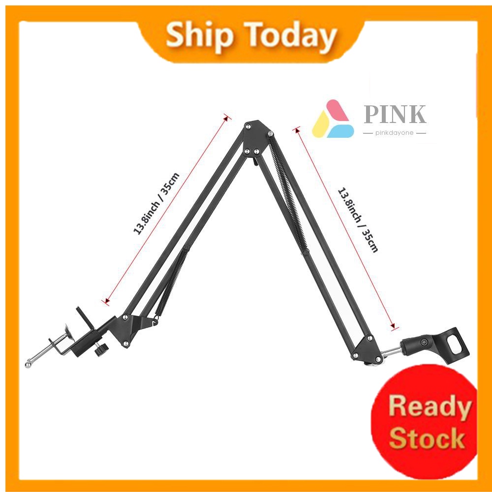 pinkDOAdjustable Microphone Stand Suspension Boom Scissor Arm Mic ...
