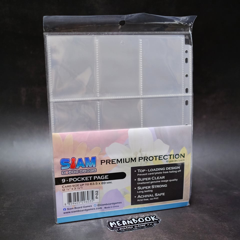 ไส้แฟ้มสำหรับใส่การ์ด SBG 9 ช่อง ขนาด A4 ใส่การ์ดขนาด 63.5x89 mm ...