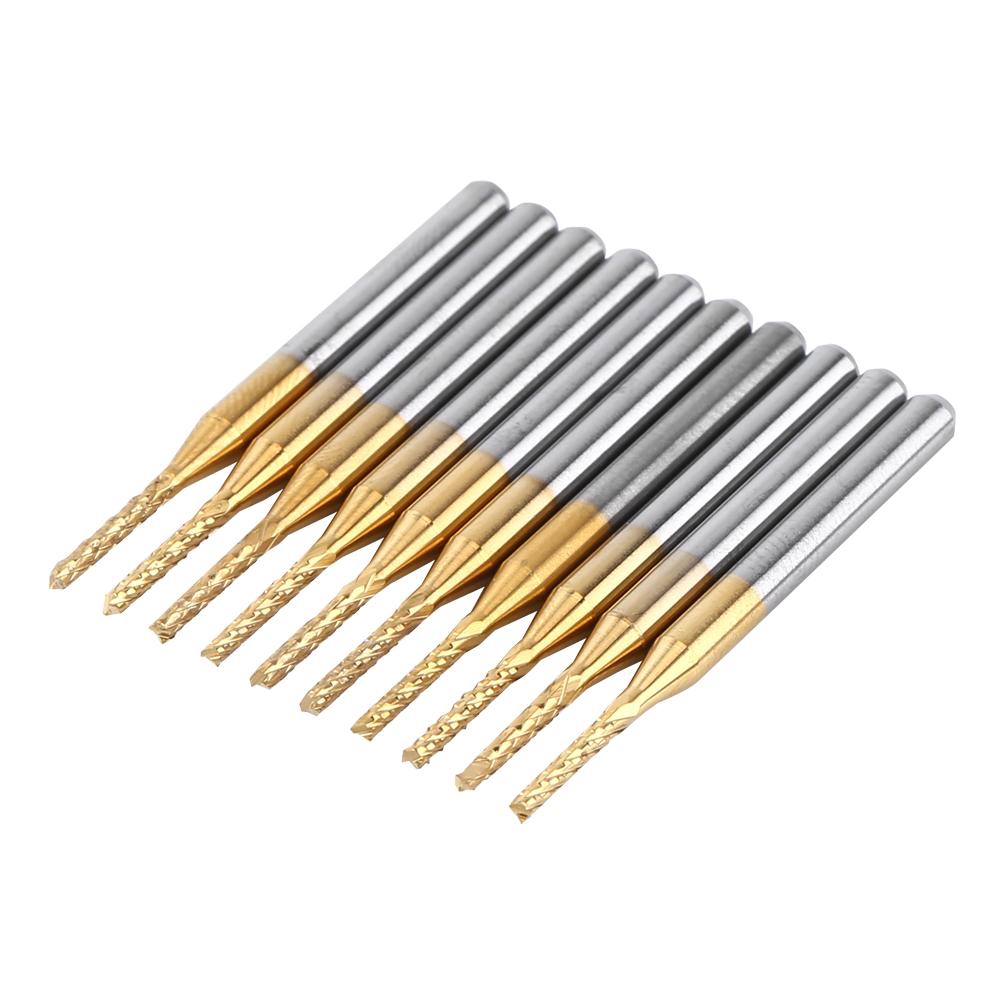 End Bit 1 10pcs Tungsten CNC Coating Cutting Edge Shank 5mm 1/8 ...