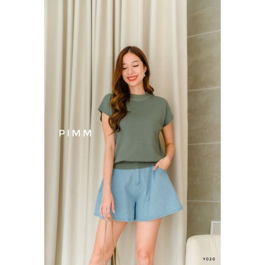 MidMonth(อก40-50) เสื้อไหมพรมคอสูงแขนเต่อ Pimm 020 Basic Styleใส่ได้ตลอด - rinca_shop - ThaiPick
