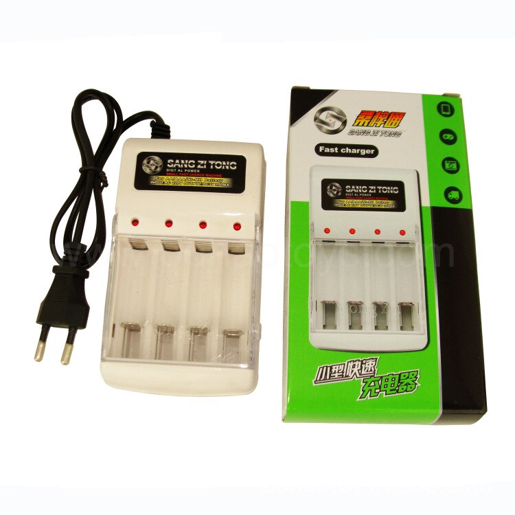 Universal AAA AA Battery Charger AC 220V EU Plug 4 Ports NiMH NiCd ...