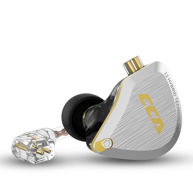 CCA C12 (สายถัก มีไมค์) หูฟัง 12 Drivers (Balanced Armature ข้างละ 5 1 Dynamic ถอดเปลี่ยนสายได้ ...