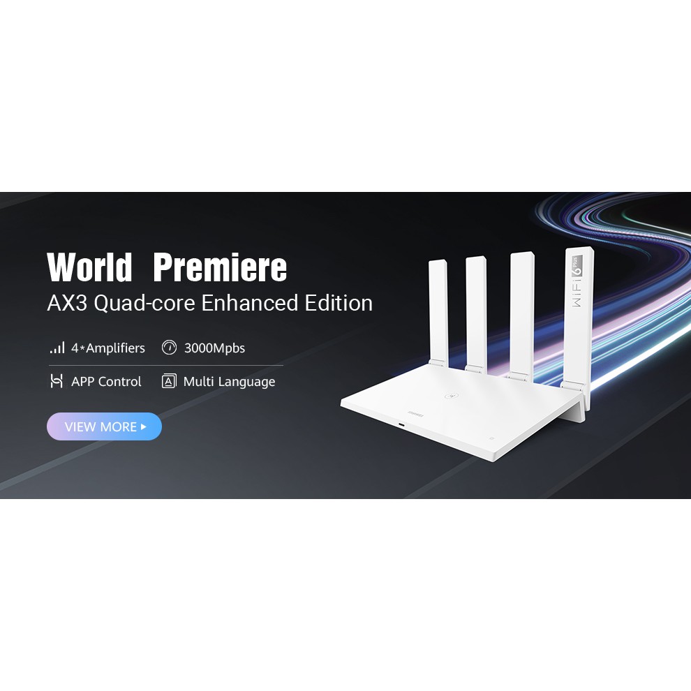ขยายสัญญาณ wifi Global Version HUAWEI WiFi 6 AX3 Dual Core Wireless Router 3000M 5GHz Repeater ...
