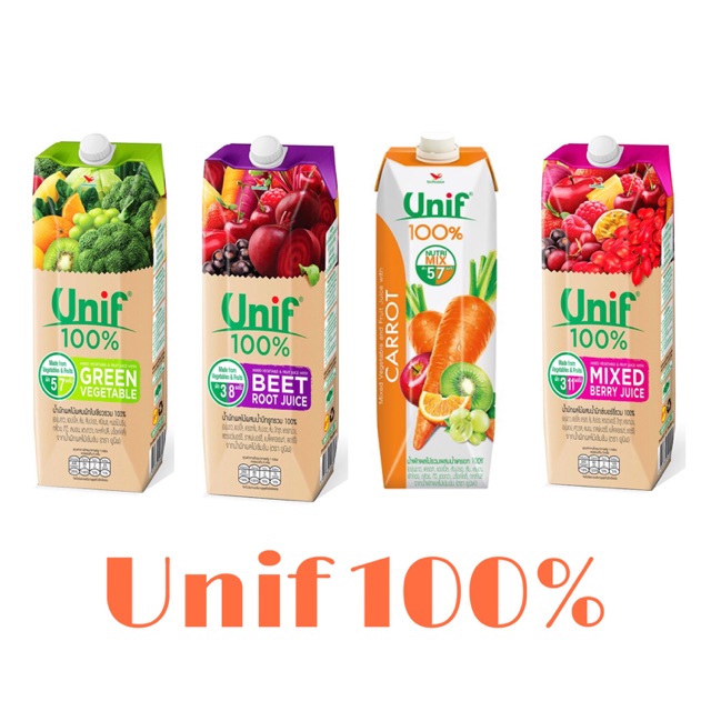 Unif ยูนิฟ น้ำผักและน้ำผลไม้ 100% มี 4รสชาติ 1,000ml | Shopee Thailand