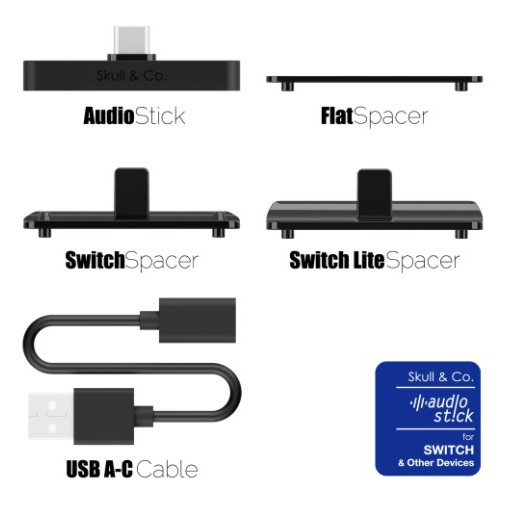 Skull Co. AudioStick Bluetooth 5.0 Transmitter For Nintendo SWITCH PS4 ...