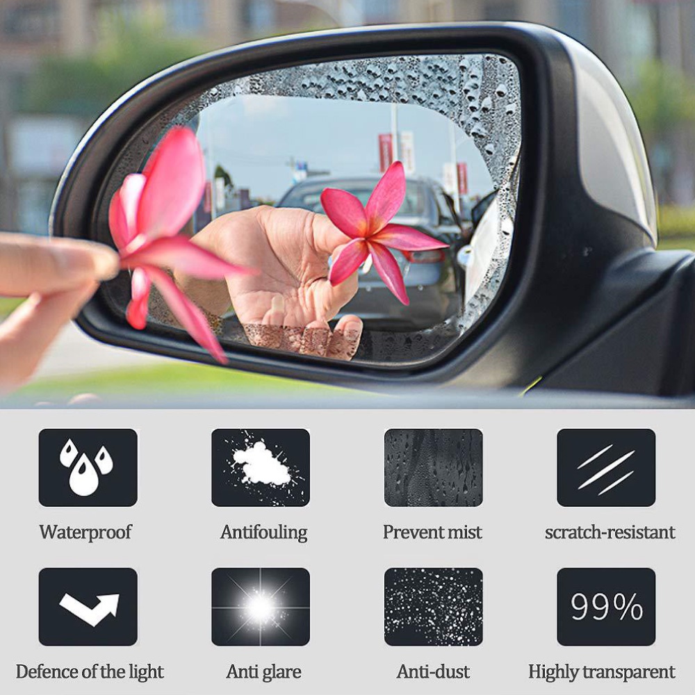 Car Rearview Mirror Protective Film Anti Fog Rain Window Clear ...